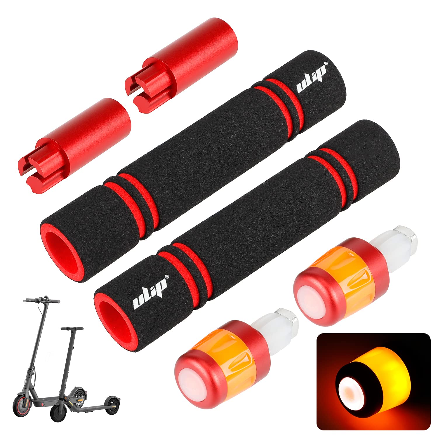 ulip Electric Scooter Handlebar Extender Handle Bar Grips Extension-Tu ...